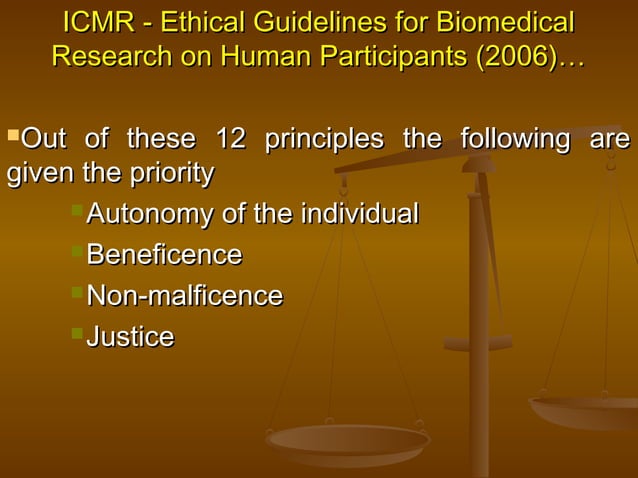 Ethical issues in biomedical research | PPT