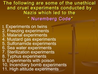 Ethical issues in biomedical research | PPT