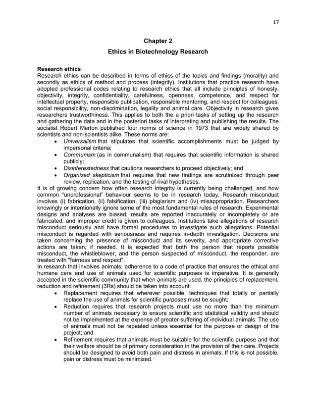 Ethical issues in biotechnology | PDF