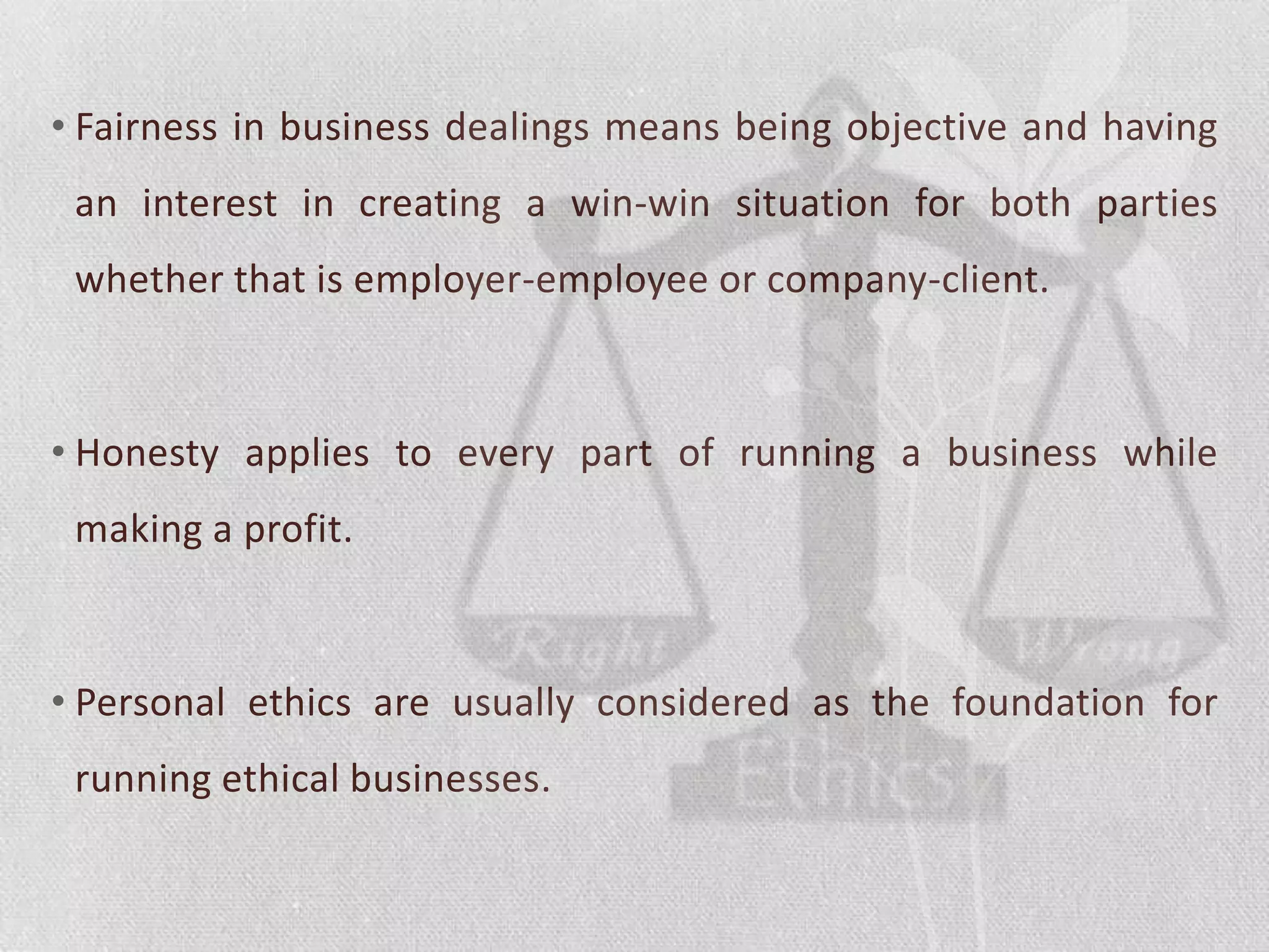 Ethical issues in business | PPTX