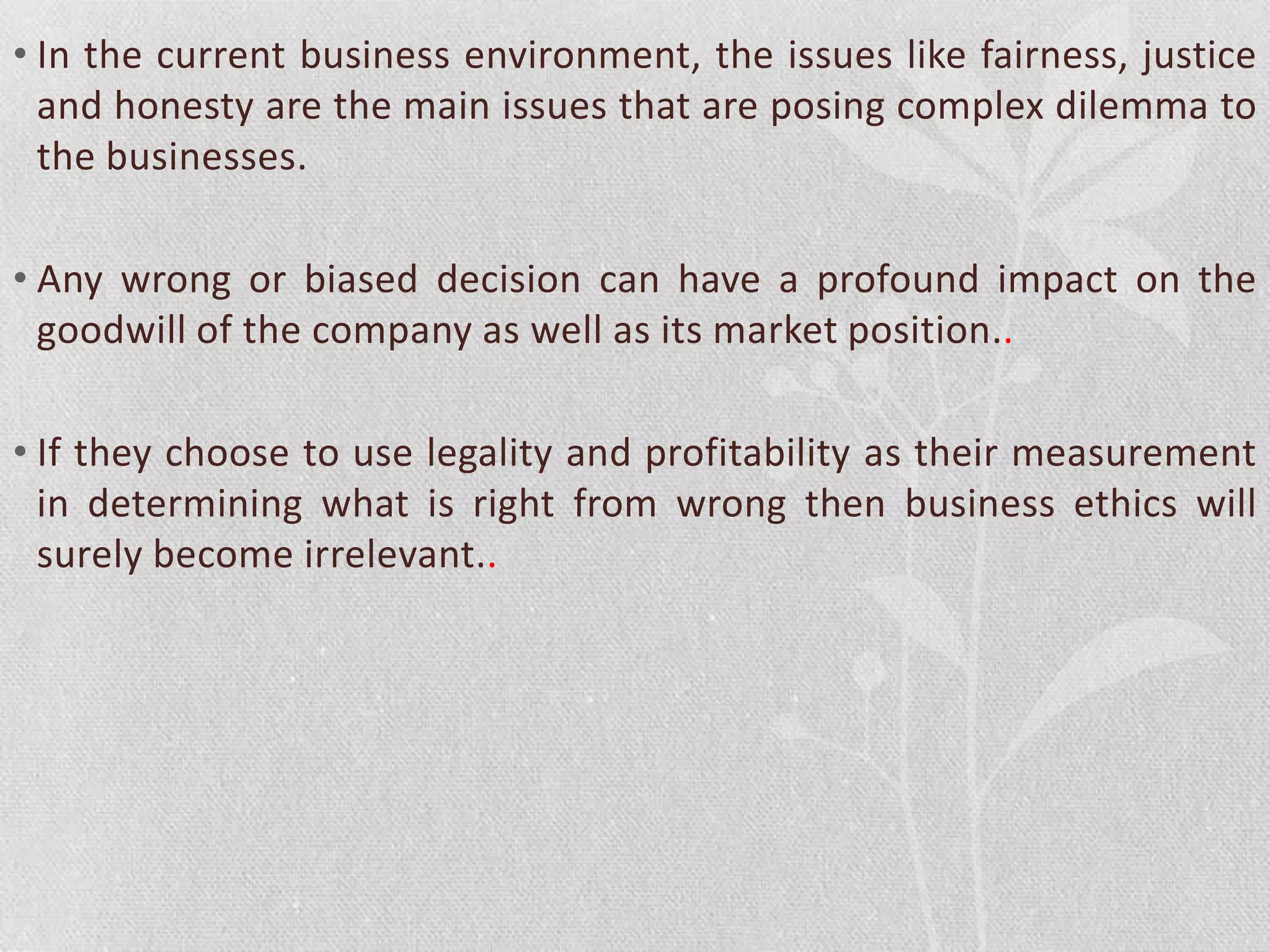 Ethical issues in business | PPTX