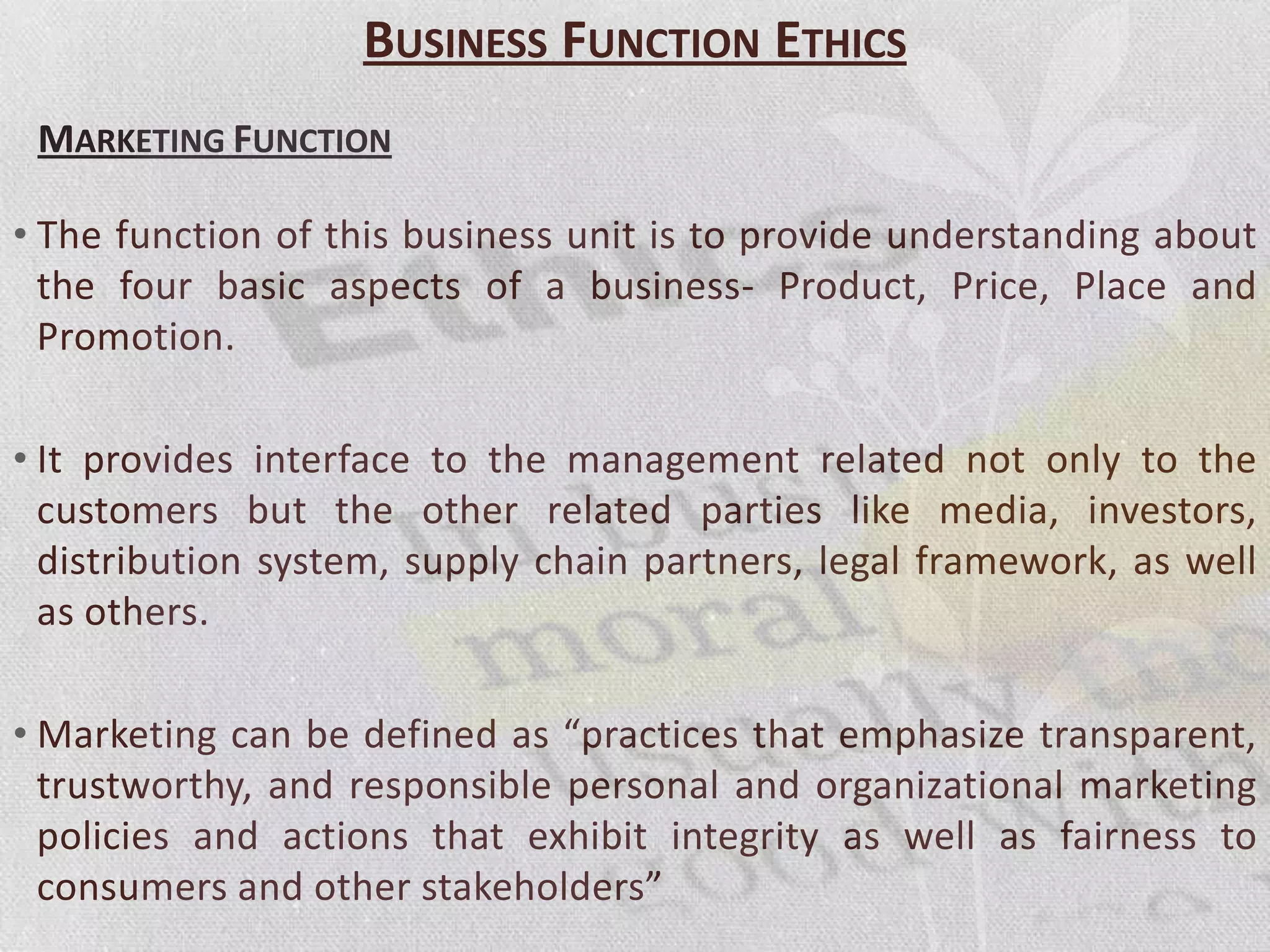 Ethical issues in business | PPTX