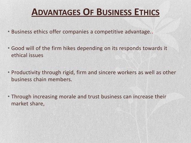 Ethical issues in business | PPTX