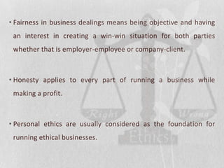 Ethical issues in business | PPTX