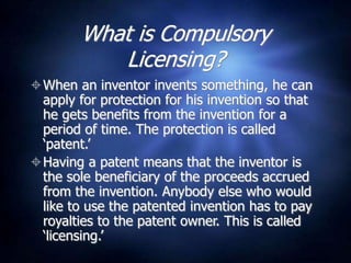 Ethical Issues in Compulsory Licensing of Drugs | PPT