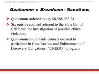 Ethical Issues in Electronic Discovery: Lessons from Qualcomm | PPT