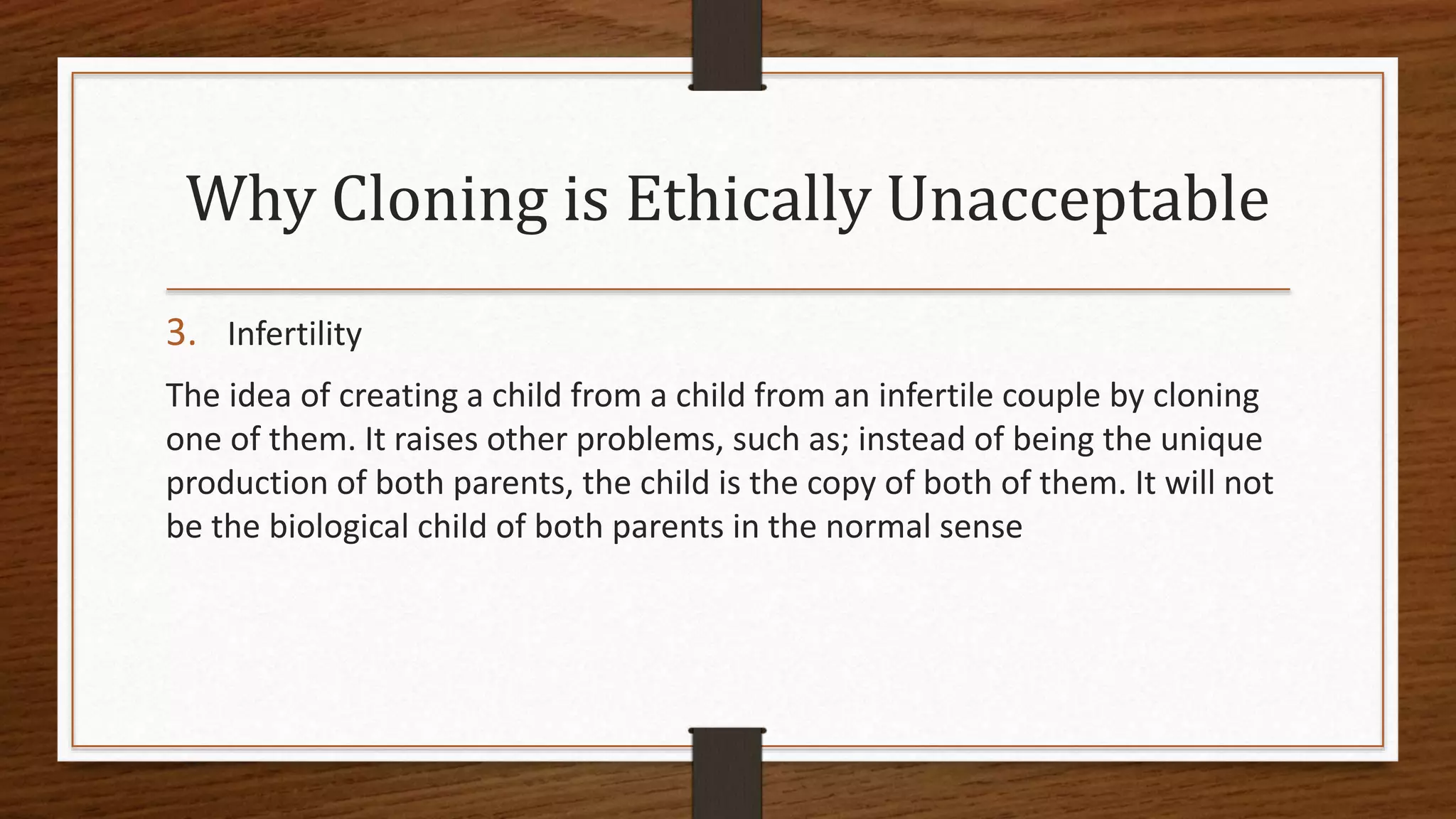 Ethical issues in genetic cloning | PPTX