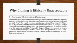 Ethical issues in genetic cloning | PPTX