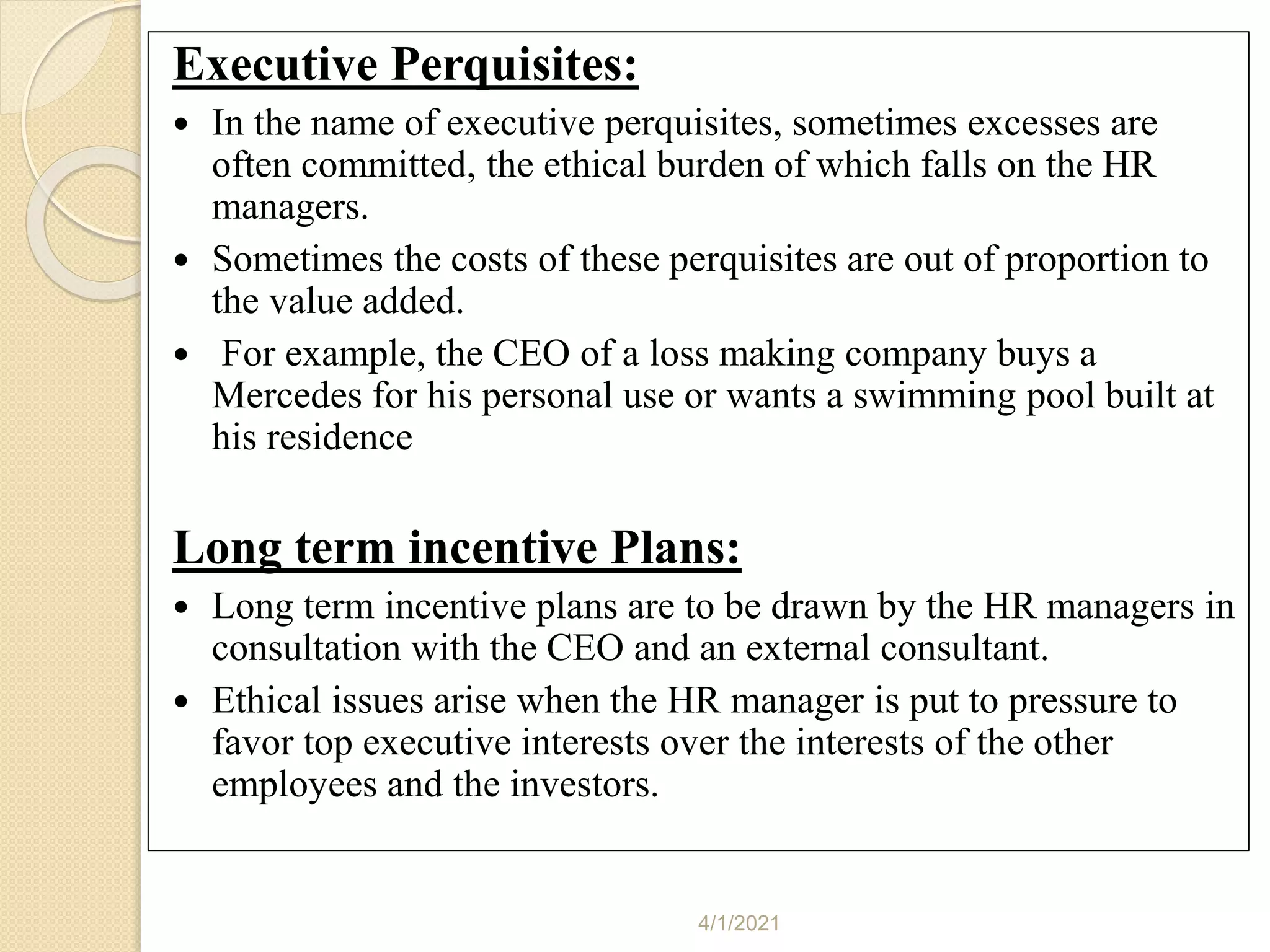 Ethical issues in human resource | PPTX