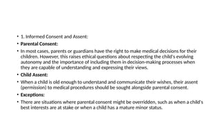 Ethical Issues in Paediatrics patient management | PPTX