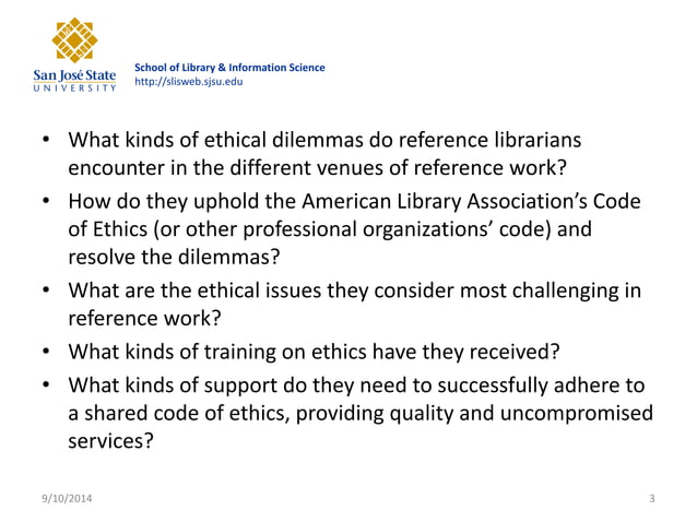 Ethical Issues in Reference: Challenges and Solutions | PPT