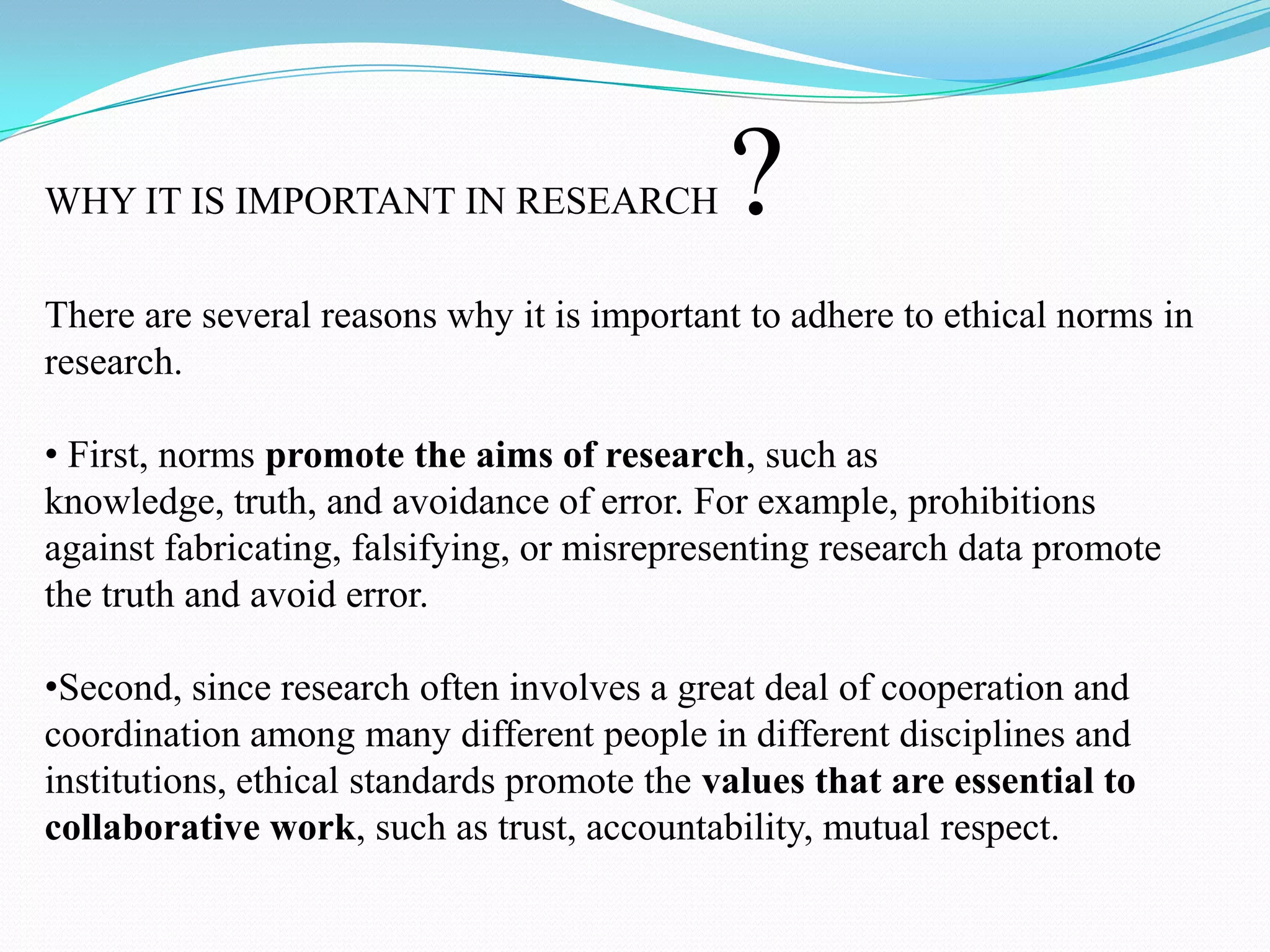 Ethical issues in research | PPTX
