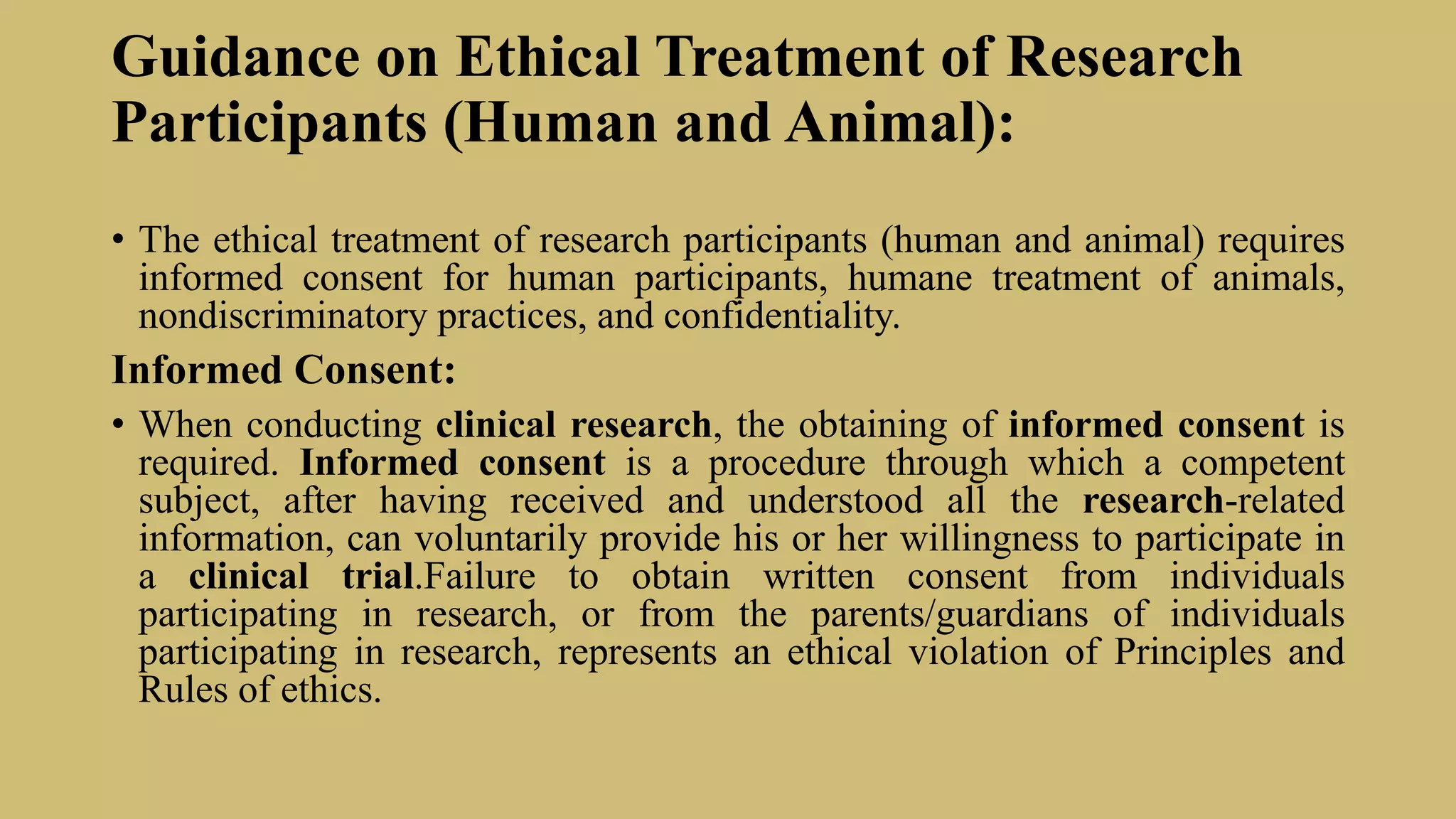 Ethical issues in research | PPTX
