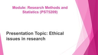 Ethical issues in research presentation.pptx | Education