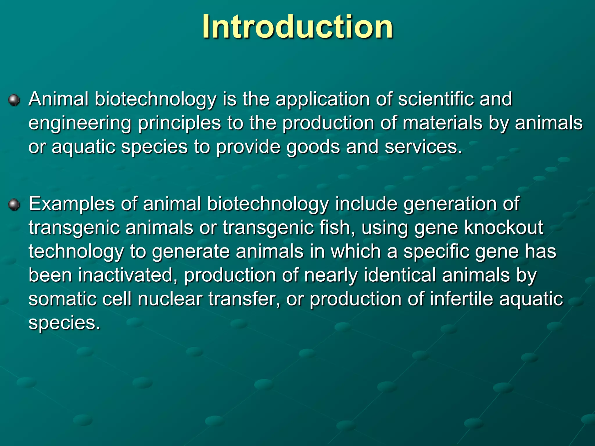 Ethical issues related to animal biotechnology | PPT