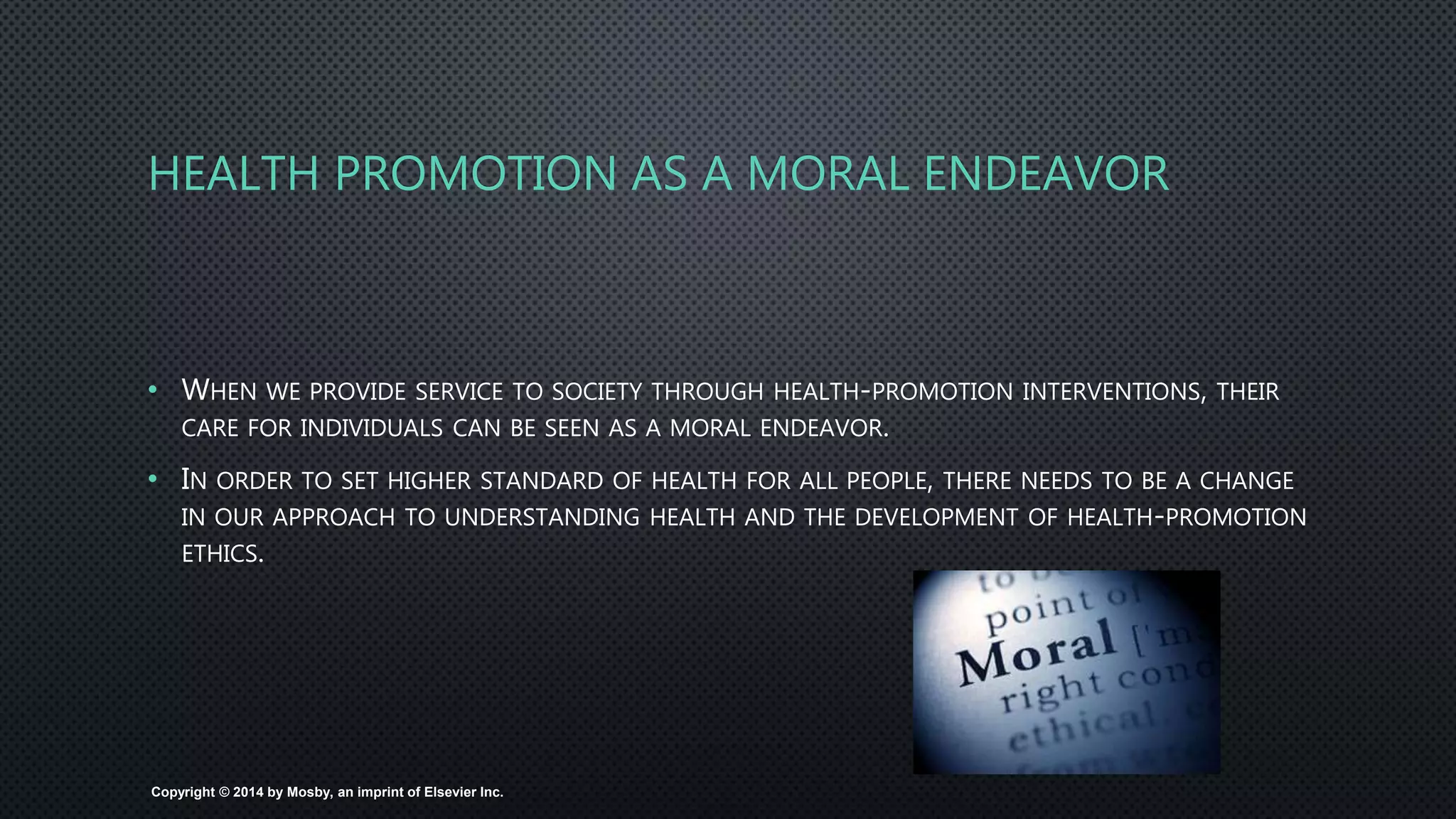 Ethical Issues Related to Health Promotion | PPTX
