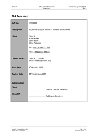 Ethical it example_sla_v1 | PDF
