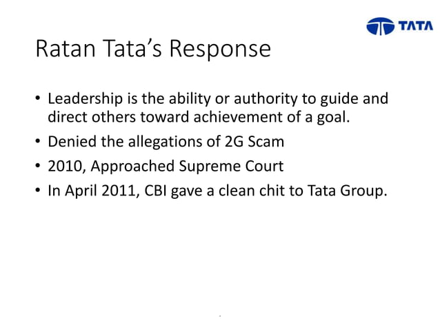 ETHICAL LEADERSHIP: RATAN TATA AND INDIA’S TATA GROUP | PPTX | Mergers ...