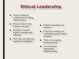 Ethical leadership | PPTX | Business Administration | Business