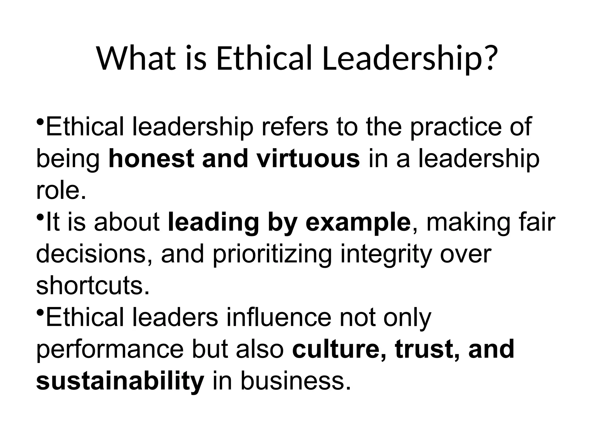 Ethical Leadership_Business Ethics and Corporate Governance | PPTX