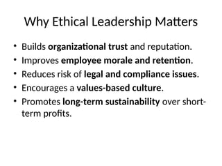 Ethical Leadership_Business Ethics and Corporate Governance | PPTX