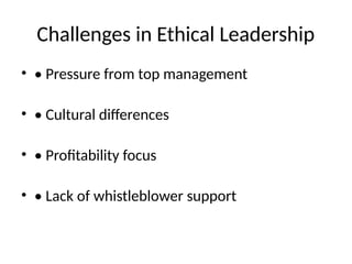 Ethical Leadership_Business Ethics and Corporate Governance | PPTX