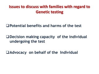 Ethical , legal and psychosocial issues in genetic testing ppt use in ...