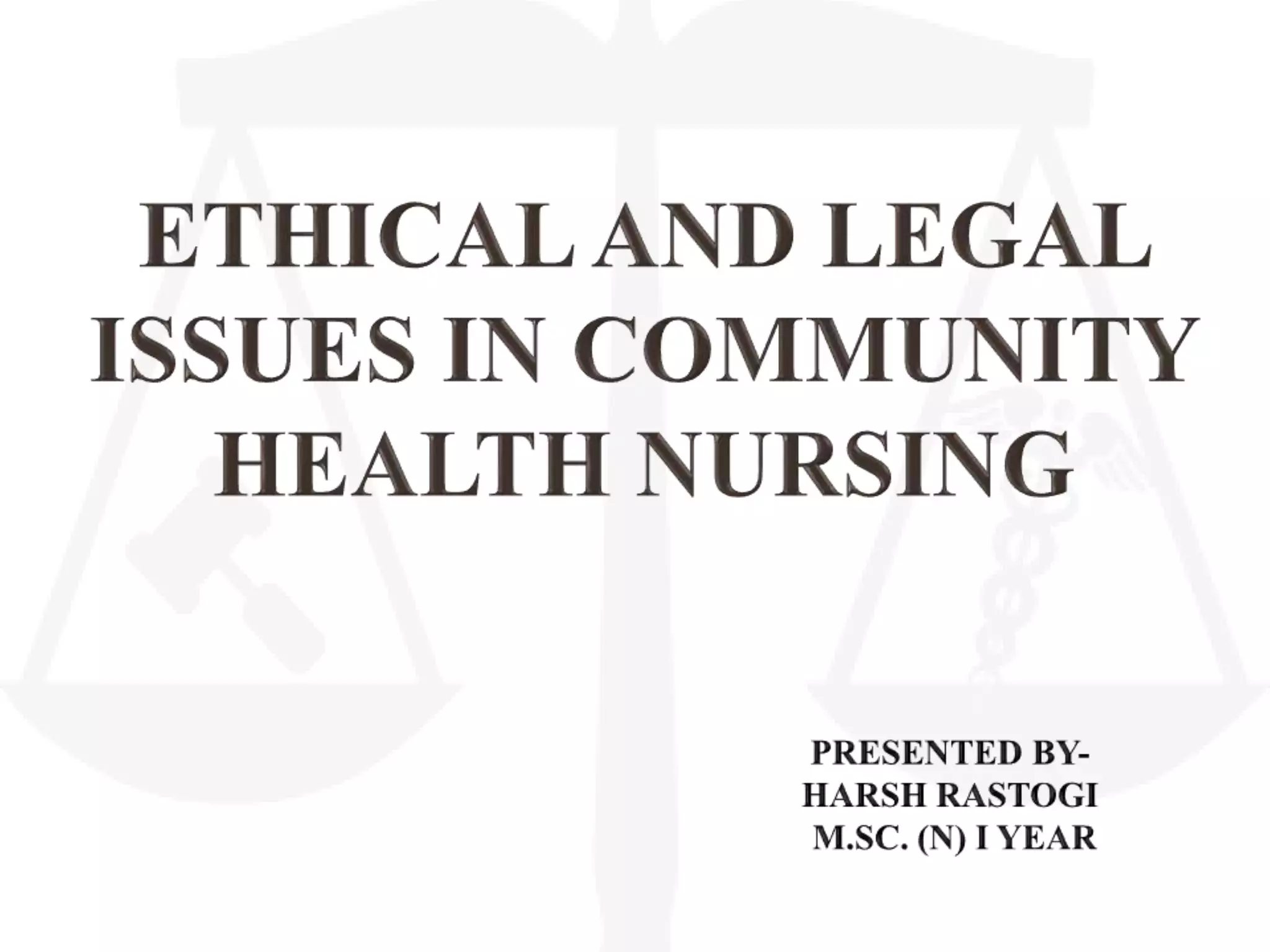 Ethical & legal issues | PPTX