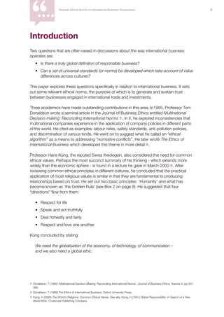 Ethical norms in business | PDF