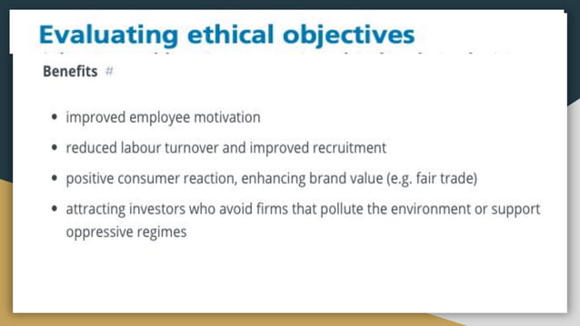 Ethical Objectives and Corporate social responsibility | PPT