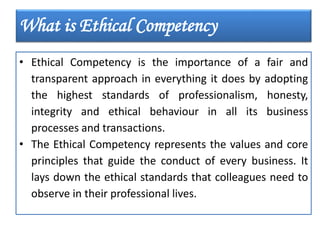 Ethical practice competency | PPTX | Business | Business and Finance