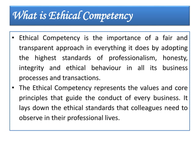 Ethical practice competency | PPTX