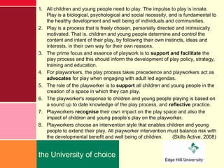 Ethical practice for playworkers | PPT