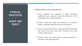 Ethical Practices & Legal Compliance - Cornerstones of Startup ...