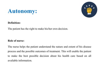 Ethical Principles in Nursing & Healthcare Practice | PDF