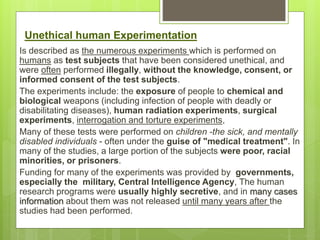 Ethical principles for conducting research with human participants | PPTX