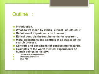 Ethical principles for conducting research with human participants | PPTX