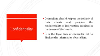 Ethical principles in counseling | PPTX