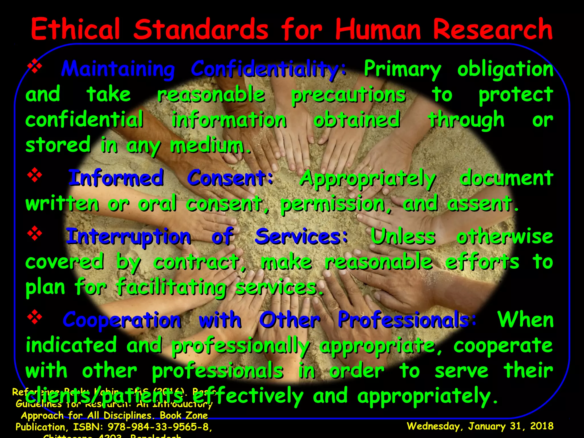 Ethical principles in research | PPT