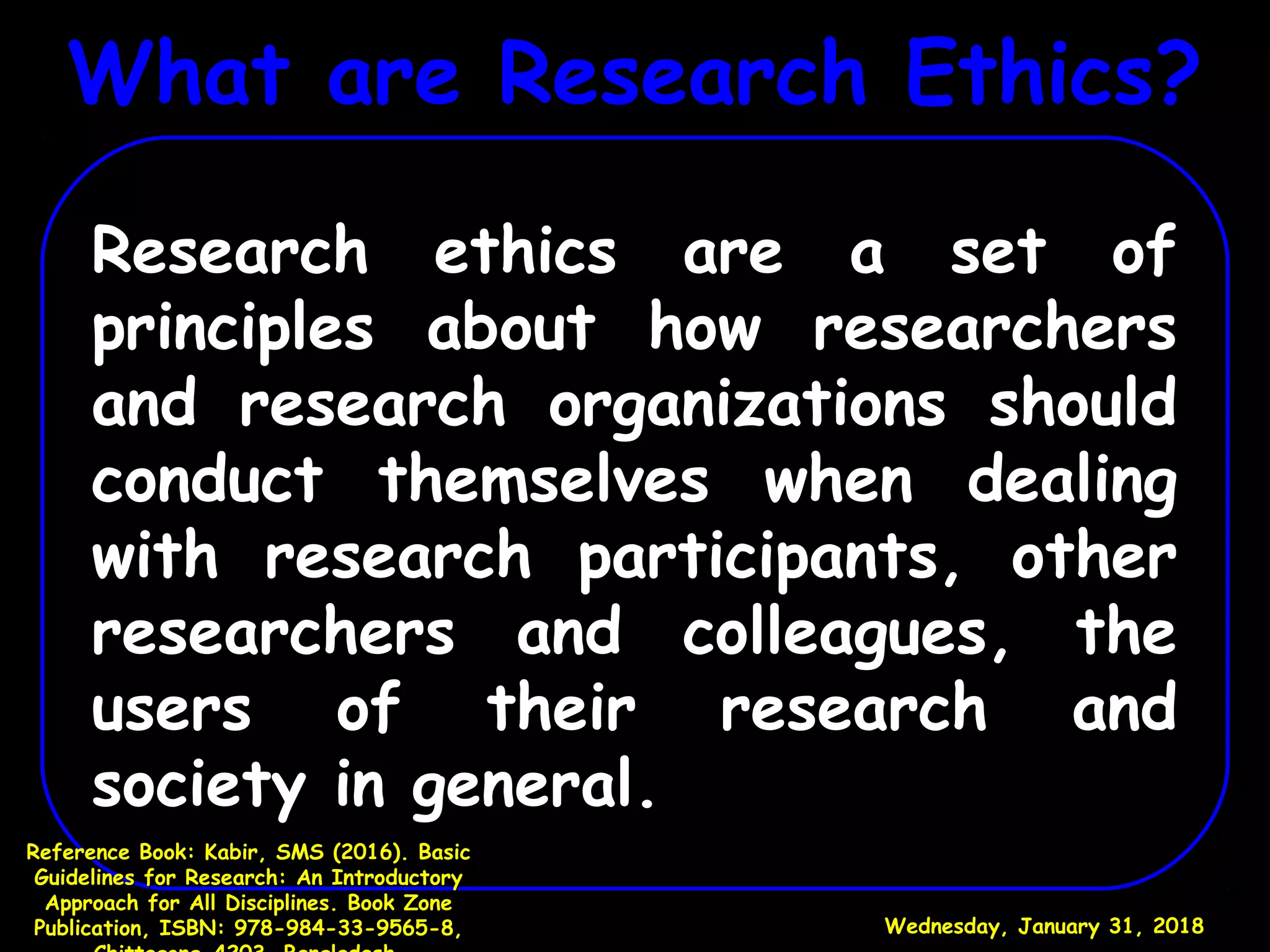 Ethical principles in research | PPT