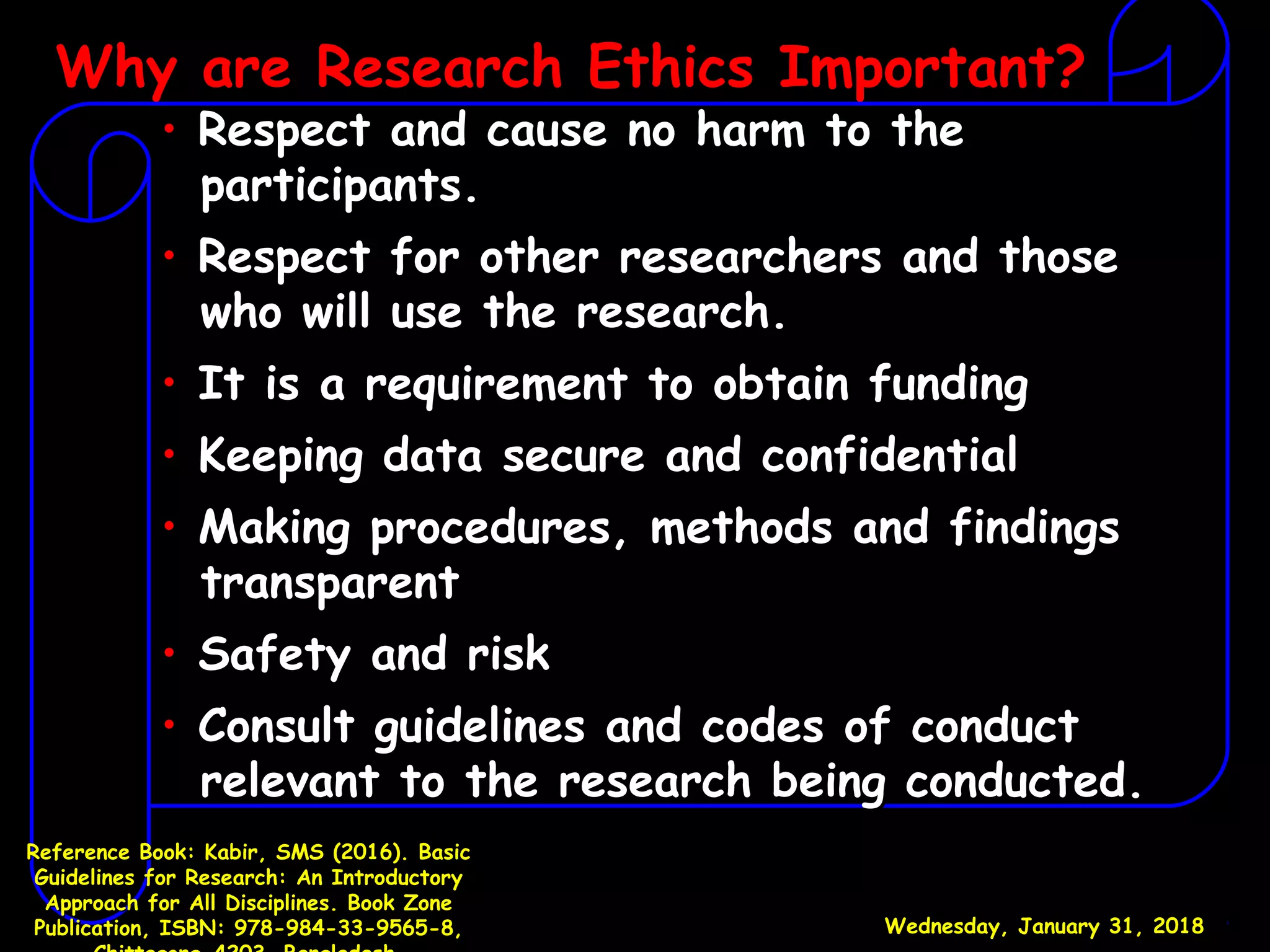 Ethical principles in research | PPT