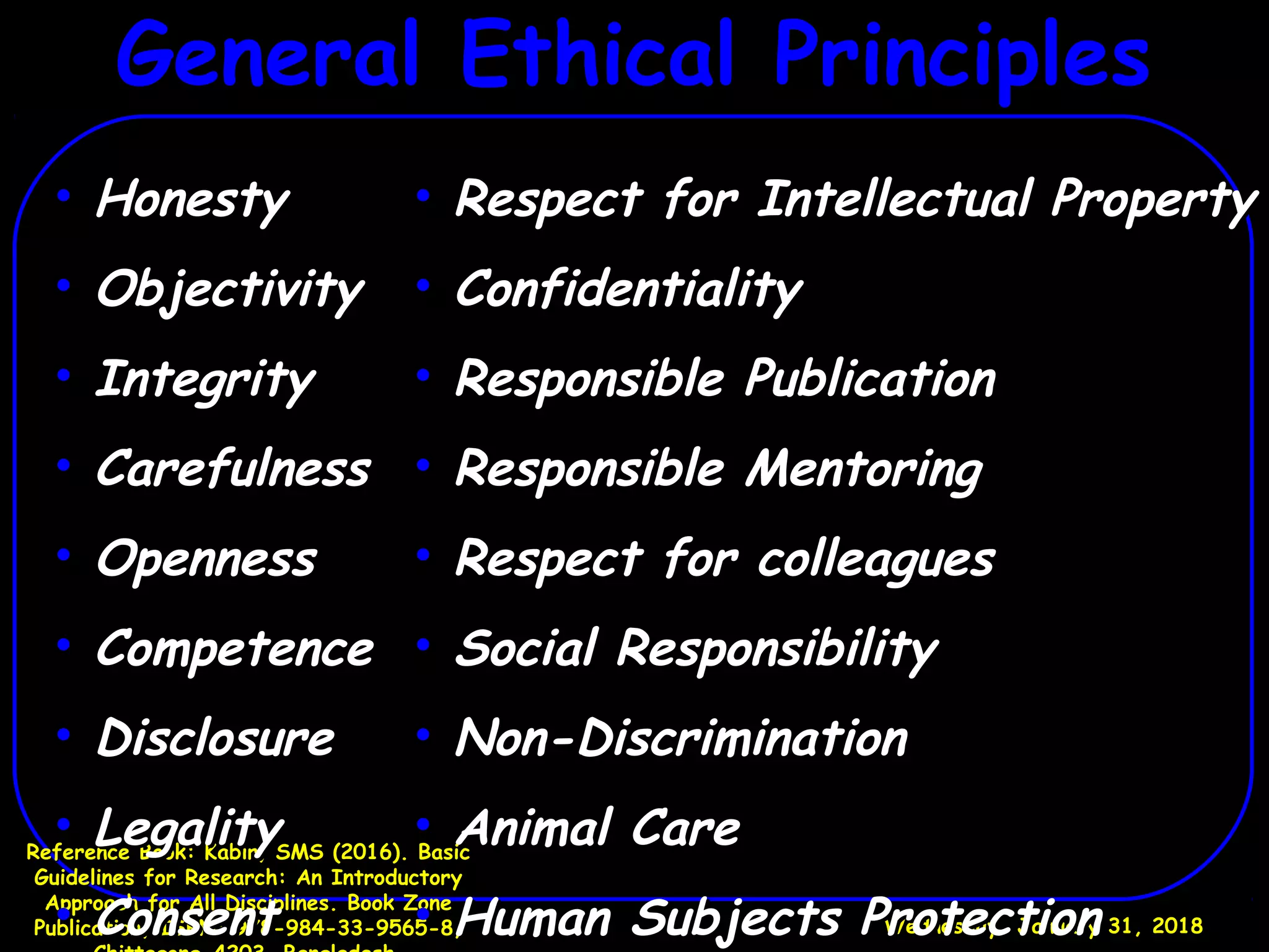 Ethical principles in research | PPT