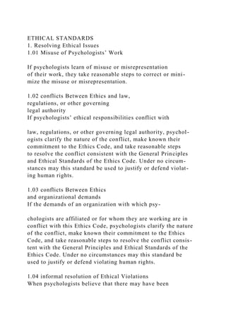 Ethical PrinciPlEs of Psychologists and codE of conduct.docx