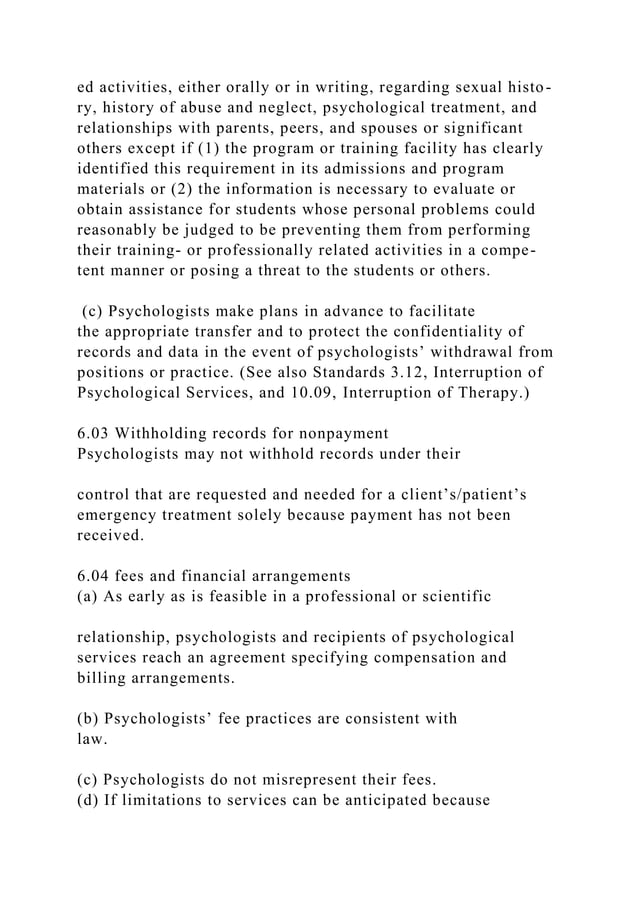 Ethical PrinciPlEs of Psychologists and codE of conduct.docx