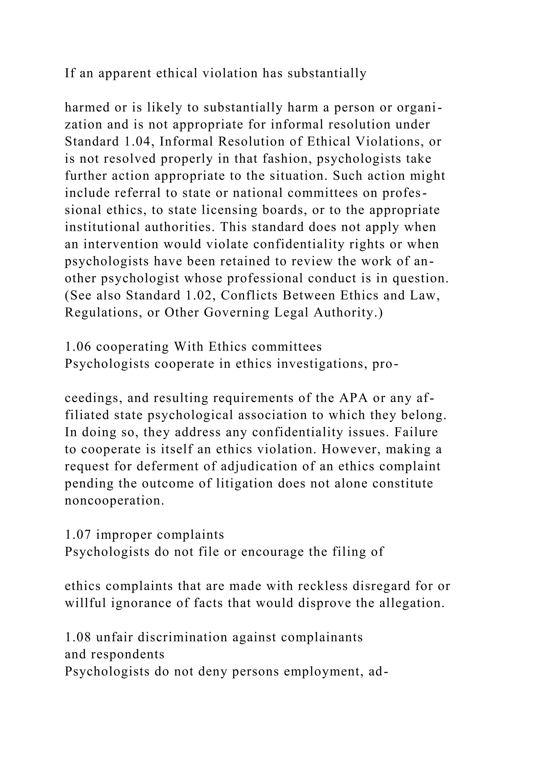 Ethical PrinciPlEs of Psychologists and codE of conduct.docx