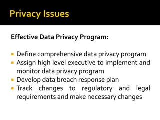 Ethical privacy and security issues | PPTX