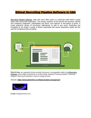 Ethical Recruiting Pipeline Software In USA | PDF