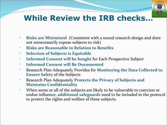 Ethical review process, mk sharma | PPT | Science