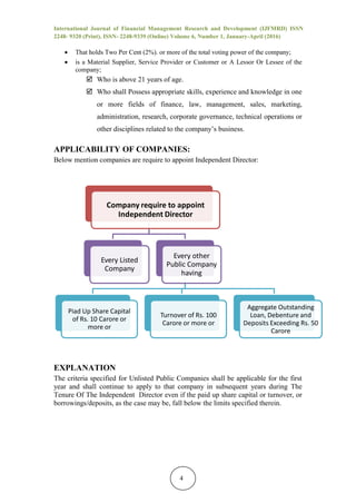ETHICAL ROLE OF INDEPENDENT DIRECTOR IN CORPORATE GOVERNANC | PDF