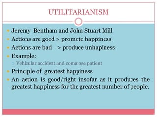 Ethical school of thoughts one | PPTX